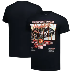 CHECKERED FLAG Sports Dale Earnhardt 1-spot Seven Championships T-shirt - Black