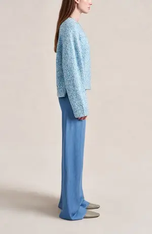 LA LIGNE Ezra Cropped Bouclé Knit Sweater