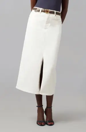LOLA DENIM Halston High-rise Maxi Skirt