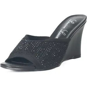 LAUREN LORRAINE Martha-2 Wedge Sandals - Black