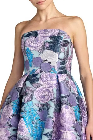 Mac Duggal Organza Strapless Gown With Pockets