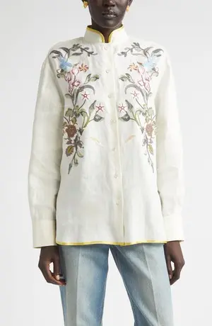 Valentino Garavani Mandarin Collar Shirts For Women