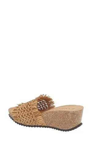 Cordani Mattina Fringe Platform Sandal - Camel