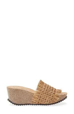 Cordani Mattina Fringe Platform Sandal - Camel