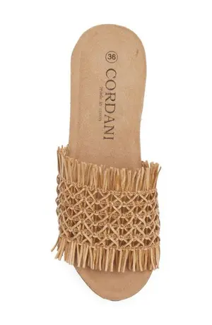Cordani Mattina Fringe Platform Sandal - Camel