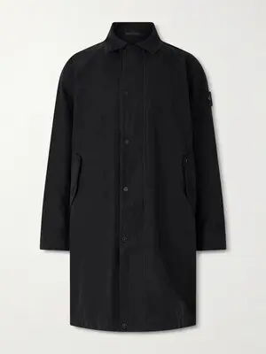 Stone Island Ghost David-tc Canvas Coat - Black