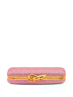 Oscar De La Renta Crystal Knot Handle Clutch Bag