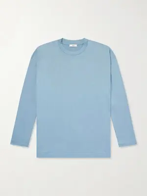ATON Suvin Cotton Long-sleeved T-shirt - Blue