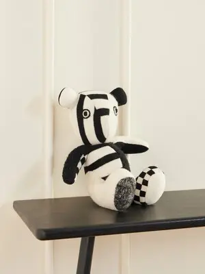 THE ELDER STATESMAN Striped Cashmere Teddy Bear