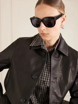 JACQUES MARIE MAGE Roxy Round-frame Sunglasses - Black