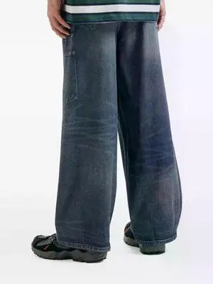 Izzue Paneled Wide-leg Jeans