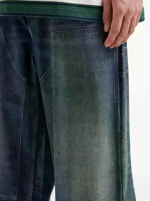 Izzue Paneled Wide-leg Jeans