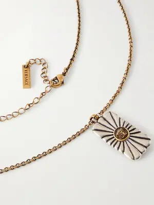 Versace Circe Metal And Glass Necklace - Multi