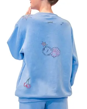 C.BONZ Scribble Doodles Oversized Pullover