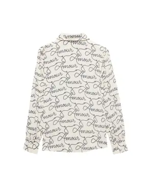 Mint Velvet Amour Print Bow Shirt