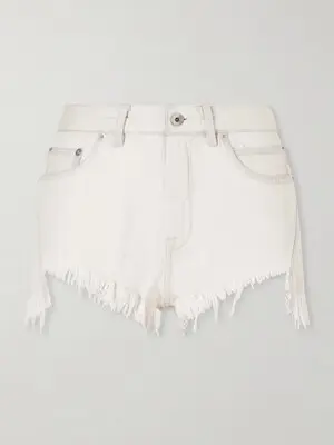 Rick Owens Frayed Denim Shorts