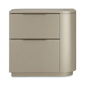 CARACOLE Oblique Right Nightstand - Silver