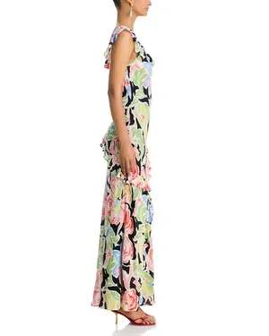 NOBODY'S CHILD Juniper Floral Ruffle Maxi Dress