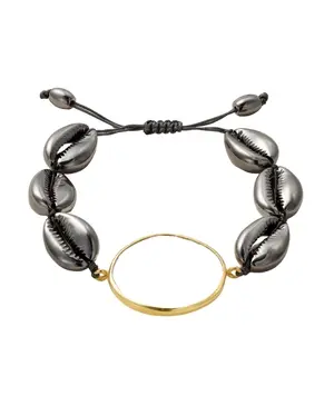Tohum Design Concha Gold-plated, Crystal And Shell Bracelet - Metallic