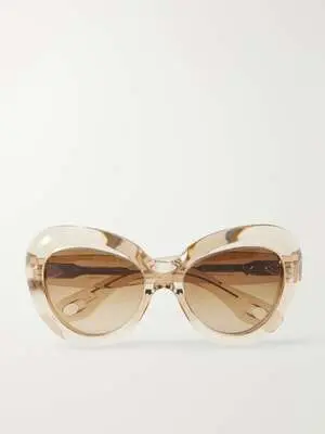 JACQUES MARIE MAGE Monarch Round-Frame Sunglasses Clear