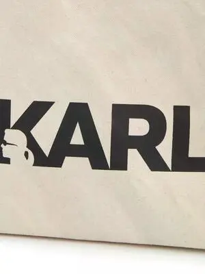 Karl Lagerfeld K/essential Oversized-logo Tote Bag - Neutrals
