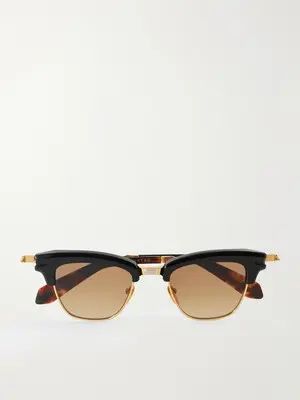 JACQUES MARIE MAGE Sartre Round-frame Sunglasses - Black