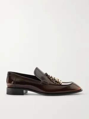 Loewe Gold Tone Flats For Women