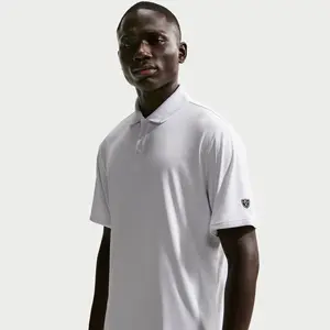 Nike Par Dri-fit Sleeve Logo Golf Polo - White