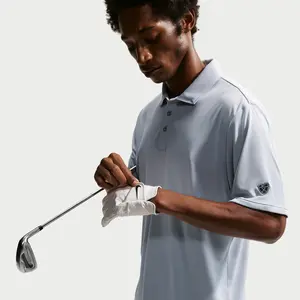 Nike Par Dri-fit Sleeve Logo Golf Polo - Grey