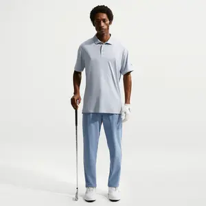 Nike Par Dri-fit Sleeve Logo Golf Polo - Grey