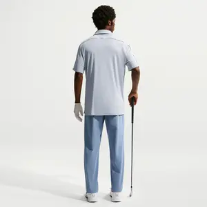 Nike Par Dri-fit Sleeve Logo Golf Polo - Grey