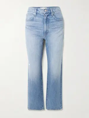 SLVRLAKE London Crop High-rise Straight-leg Jeans - Blue