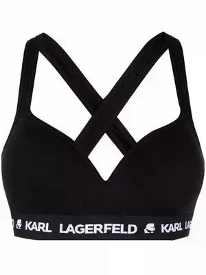 Karl Lagerfeld Logo Sports Bras