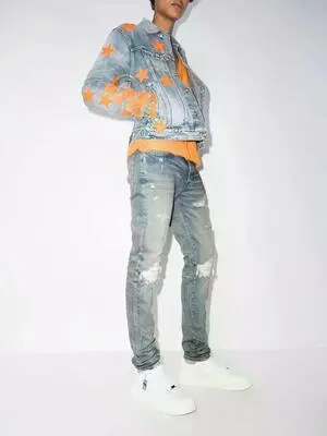 Amiri Mx1 Ultra Suede-patches Skinny Jeans