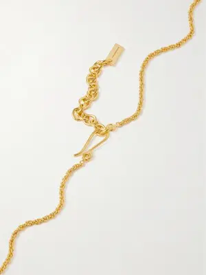 Completedworks Gold-plated And Resin Pendant Necklace - Blue