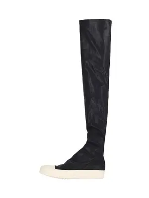 Rick Owens High Socks Sneaks Boots - Black