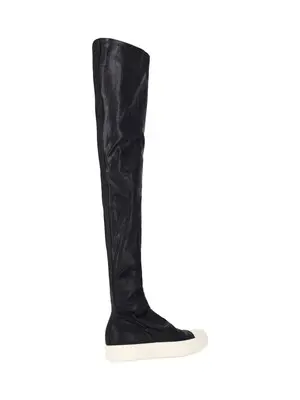 Rick Owens High Socks Sneaks Boots - Black