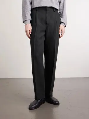 ATON Straight-leg Pleated Suit Trousers