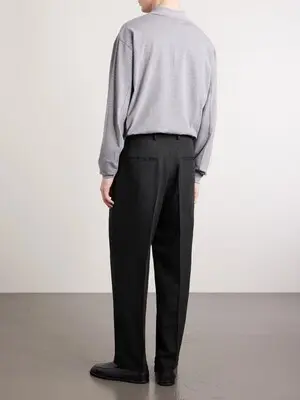 ATON Straight-leg Pleated Suit Trousers