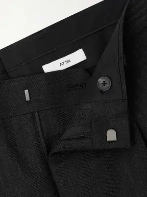 ATON Straight-leg Pleated Suit Trousers