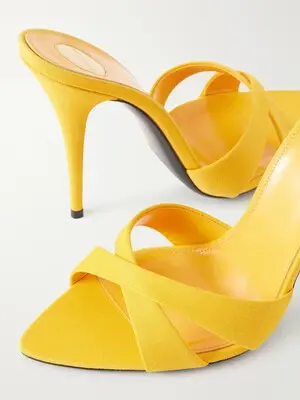 Saint Laurent Kirat 110 Cady Sandals - Yellow