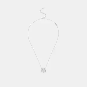COACH Rondelle Charm Necklace - Silver