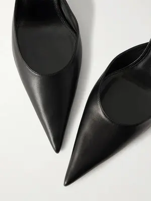 Saint Laurent Misty 55 Leather Slingback Pumps - Black
