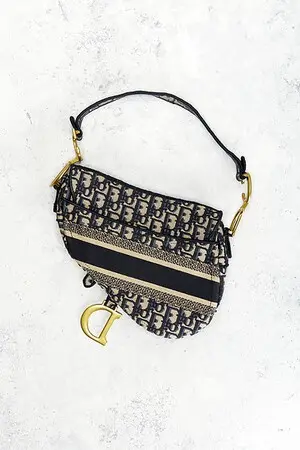 Dior Trotter Oblique Saddle Bag - Blue