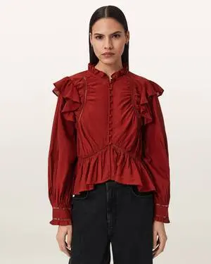 ALLSAINTS Lima Frill Top