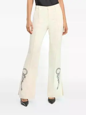 Cinq À Sept Abeline Floral Detail Trousers - Neutrals