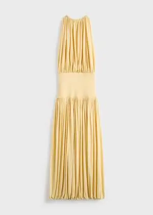 TOTEME Gathered Viscose Dress - Beige