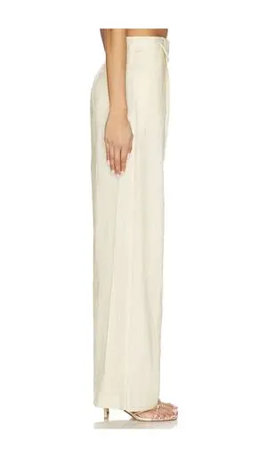 Bardot Geordy Hipster Linen Pant - Eggnog