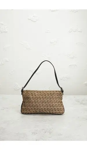 FWRD RENEW Fendi Zucchino Baguette Shoulder Bag