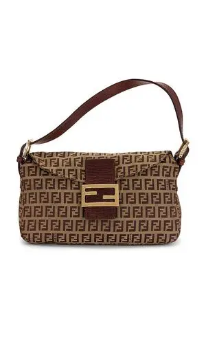 FWRD RENEW Fendi Zucchino Baguette Shoulder Bag - Neutral